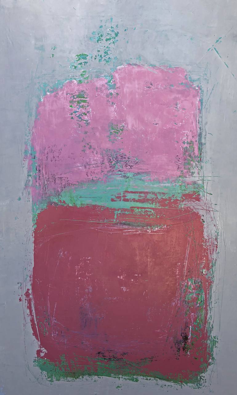 Pink and Mauve Blocks Painting by Susan Handau | Saatchi Art