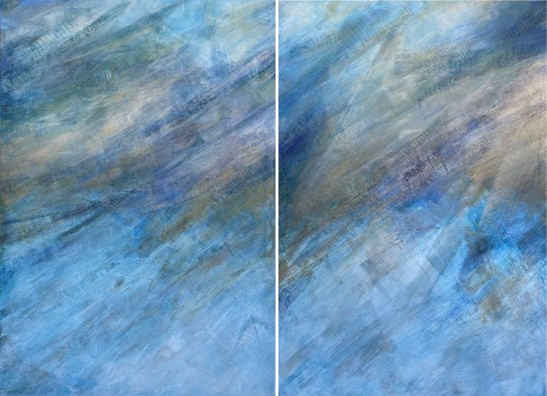 Water and light (diptych) Drawing by Sara Sepulveda | Saatchi Art