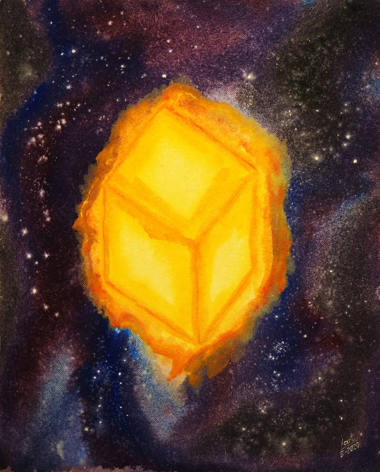 Square sun Painting by Lyubov Art | Saatchi Art
