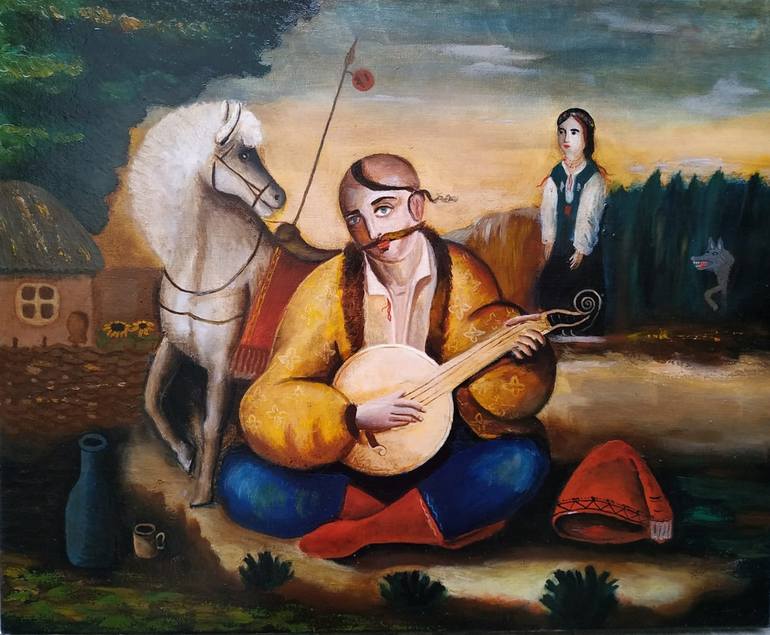 Cossack Mamay Painting by Lidiya Rats | Saatchi Art
