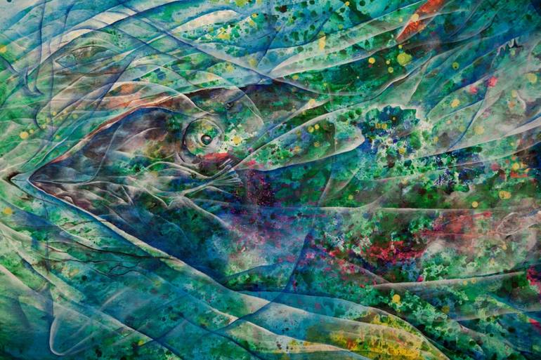 Deep Sea Head Painting by Angelo Falmi | Saatchi Art