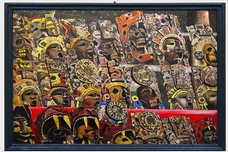mayas Painting by Jorge Baiz Quezada | Saatchi Art