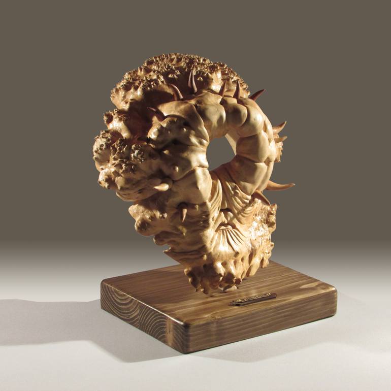 Abstract Sculpture Of White Poplar Cyclops Mask, Greek Mythology ...