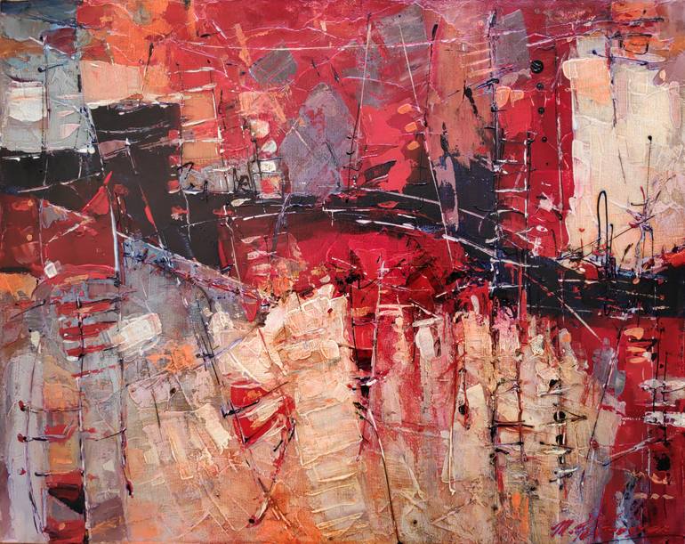 Abstract Bridge Painting by Movses Petrosyan | Saatchi Art
