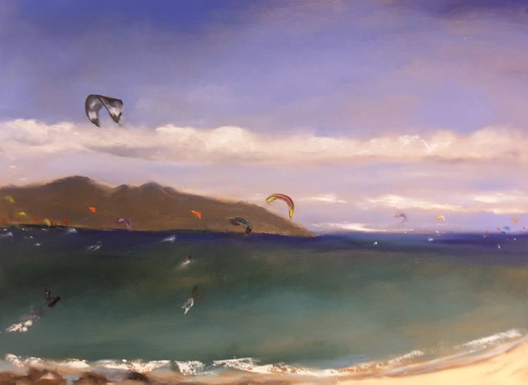 Kites, La Ventana Painting by Kate Norton | Saatchi Art