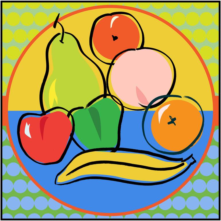 Dancing Fruit Drawing by Kathy Deal | Saatchi Art