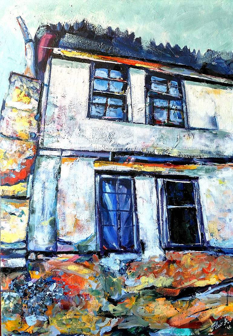 Old house in Ohrid Painting by Ana Filev | Saatchi Art