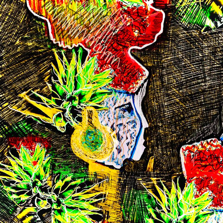 Psychedelic Flower Pen Drawing