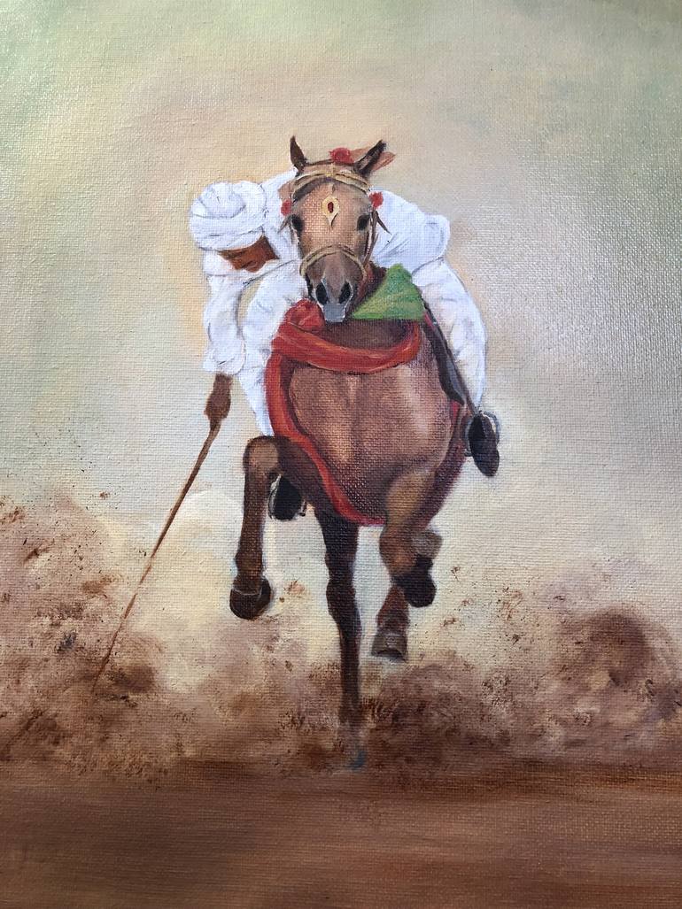 Desert Rider Painting by Nancy Parsons | Saatchi Art