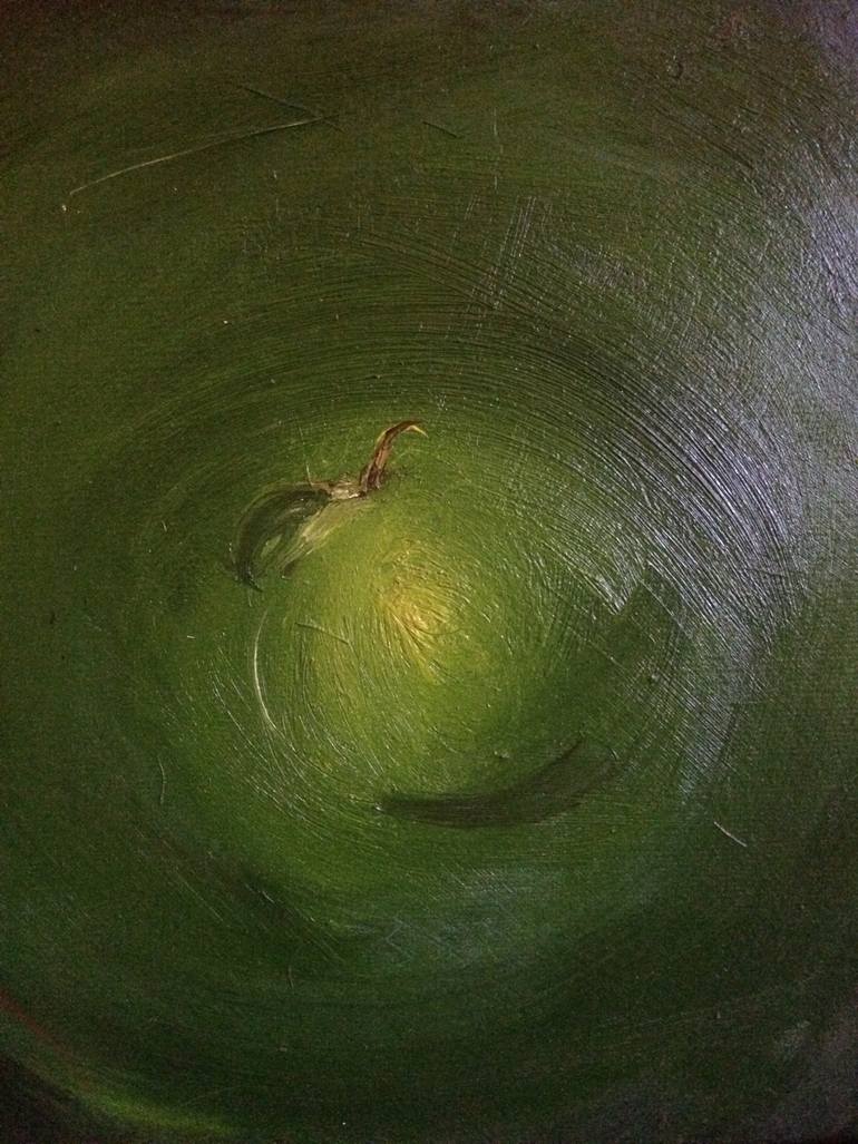 Leaf green Apple Painting by Stephen Phillips | Saatchi Art