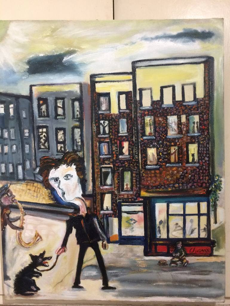 Outside the Brick Lane Painting by Stephen Phillips | Saatchi Art