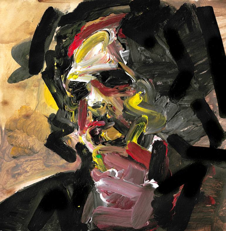 Robert Smith Head Painting by Fede Yankelevich | Saatchi Art