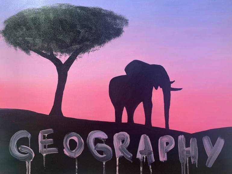 GEOGRAPHY Painting by Eliza Gaevskaya | Saatchi Art