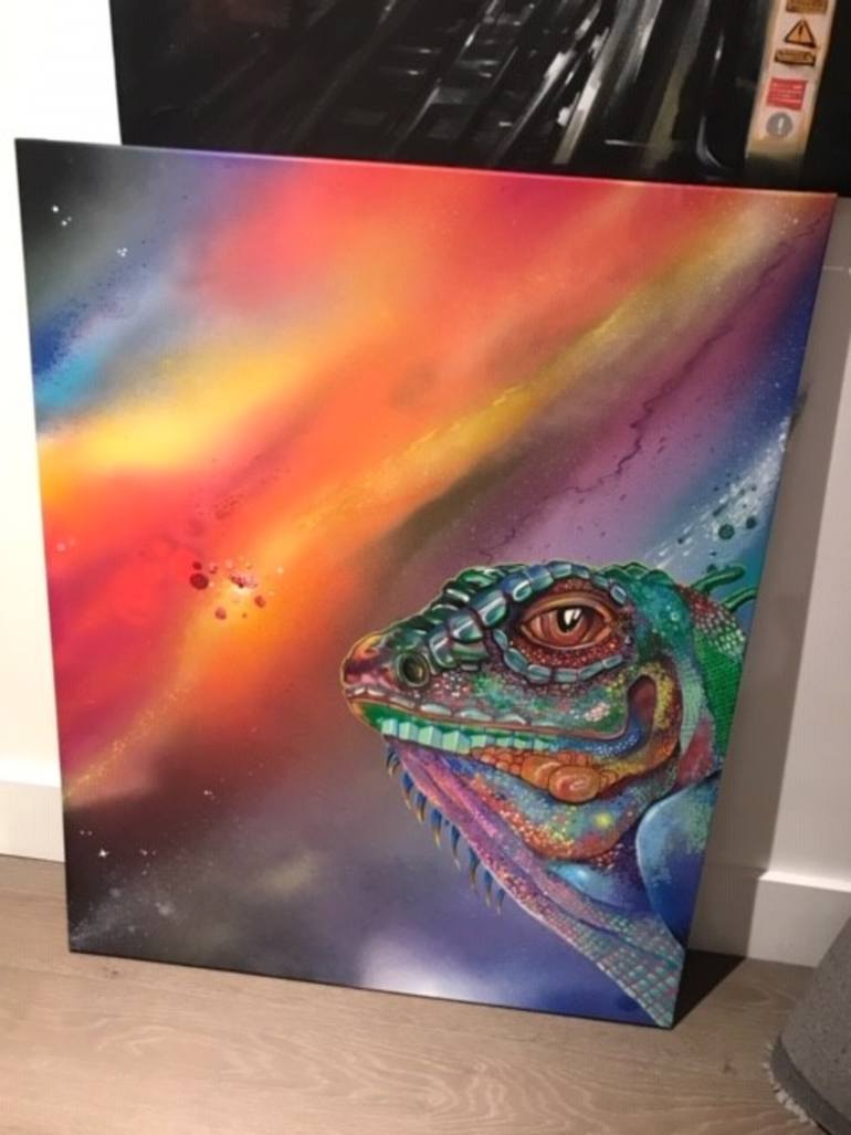 The Lizard King Of Colour Painting by Lee Green | Saatchi Art