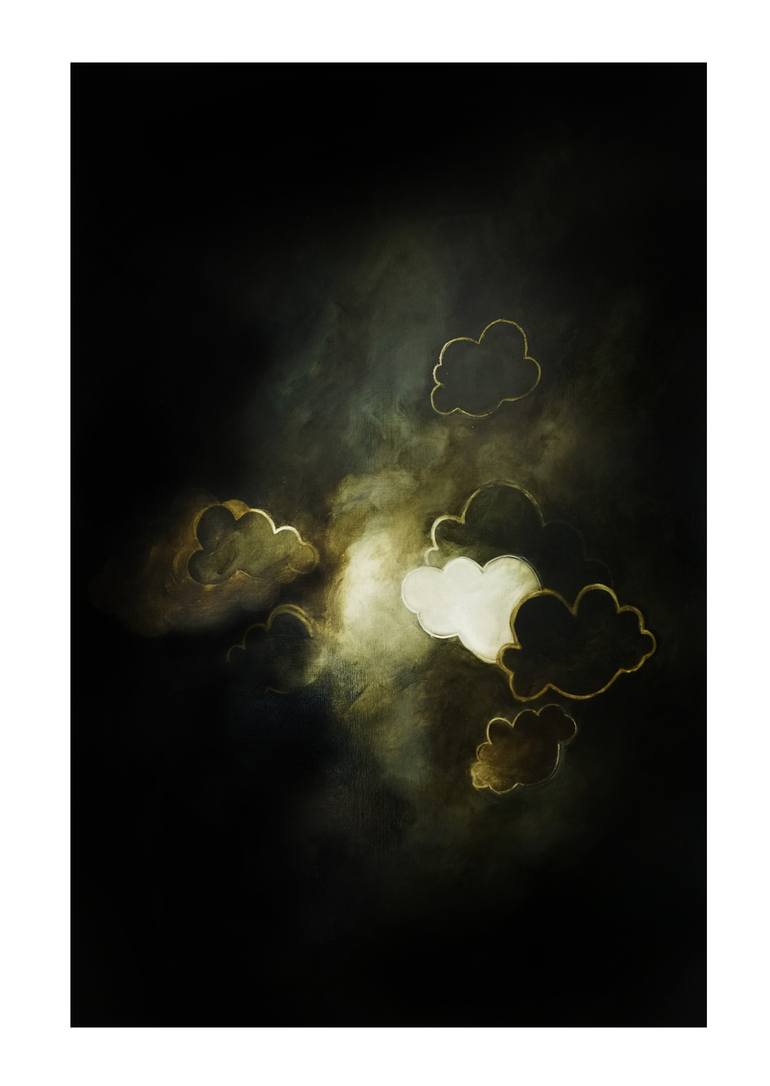 Etude de nuage n°79 Painting by Fabio Deronzier | Saatchi Art