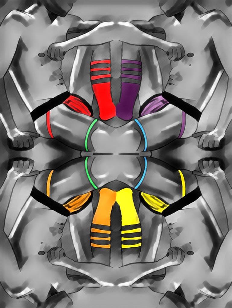 Abstract Sexy Jock Drawing by Collin Marrero | Saatchi Art