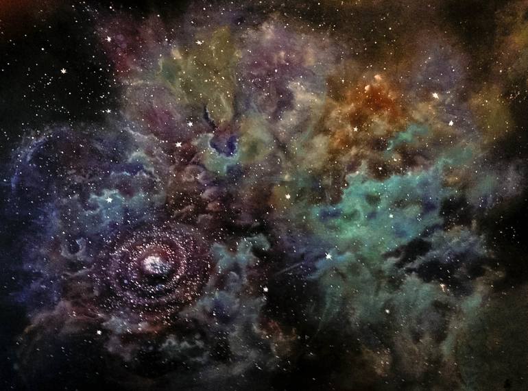 Cosmos Painting by Liz Johnson | Saatchi Art