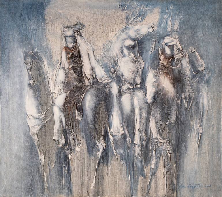 Riders Painting by Melkon Hovhannisyan | Saatchi Art