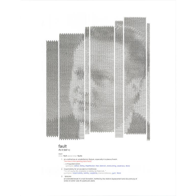 Fault Lines Drawing by Tom Groves | Saatchi Art