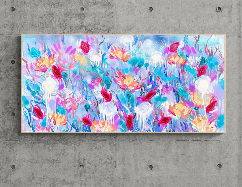 “Floral ecstasy” - abstract floral oil painting, botanical art Painting ...