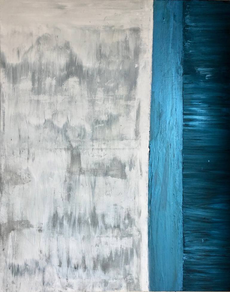 Blue Line Painting by Bart Trawinski | Saatchi Art