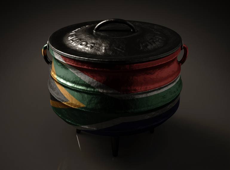South African Potjie Pot Mixed Media by Allan Swart | Saatchi Art