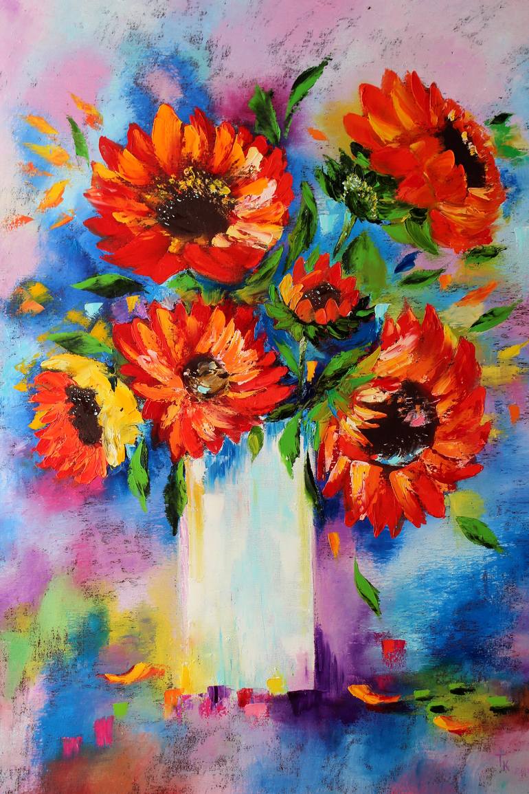 Vivid bouquet Painting by Tania Kalinnik | Saatchi Art