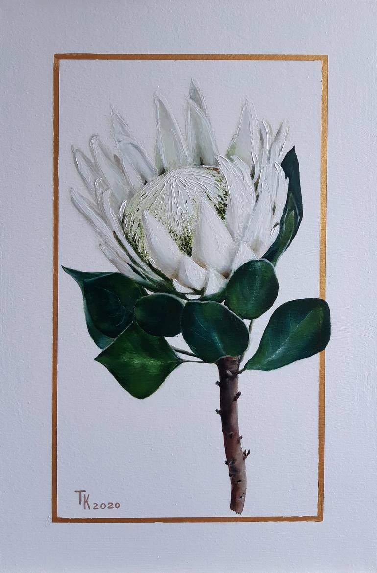 Royal Protea Painting by Tania Kalinnik | Saatchi Art