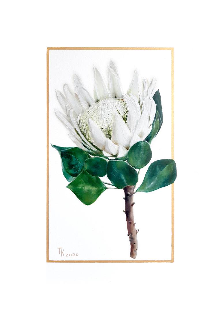 Royal Protea Painting by Tania Kalinnik | Saatchi Art