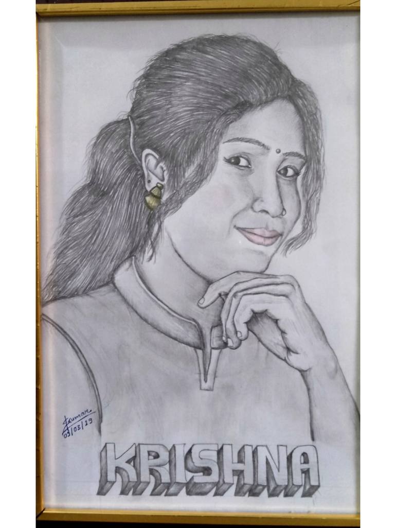 Married_Lady Sketch Drawing by Shubham Carpenter | Saatchi Art