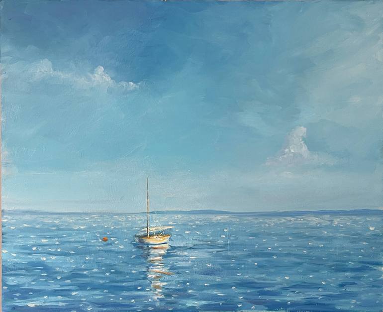 Rhode Island Blue Painting by David Gorski | Saatchi Art