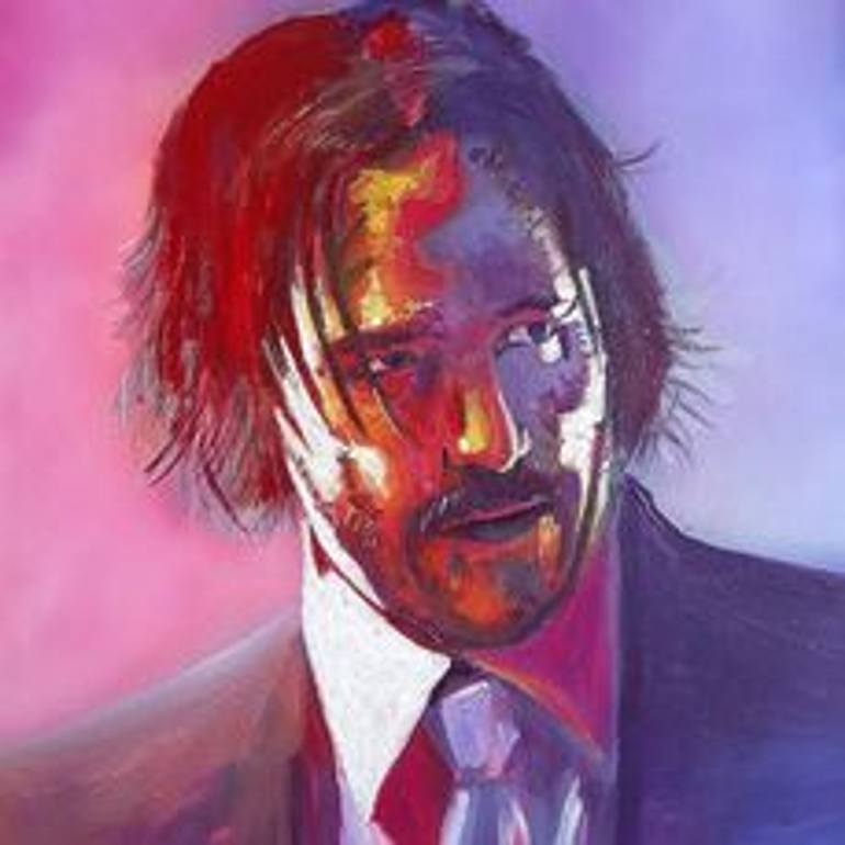 Keanu Reeves - John Wick Painting by Daniel Polyakov | Saatchi Art