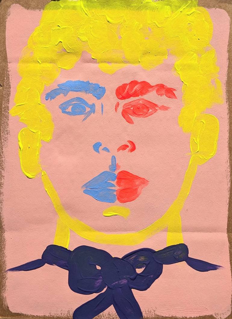 Face on card no.1 Painting by Davina Wilson | Saatchi Art