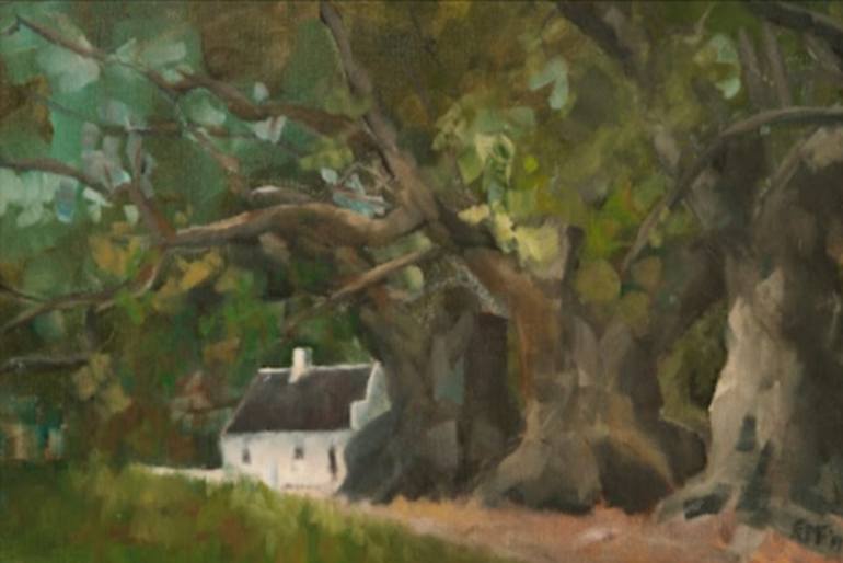 Campher trees, Vergelegen Painting by Elsa-Marie Fourie | Saatchi Art