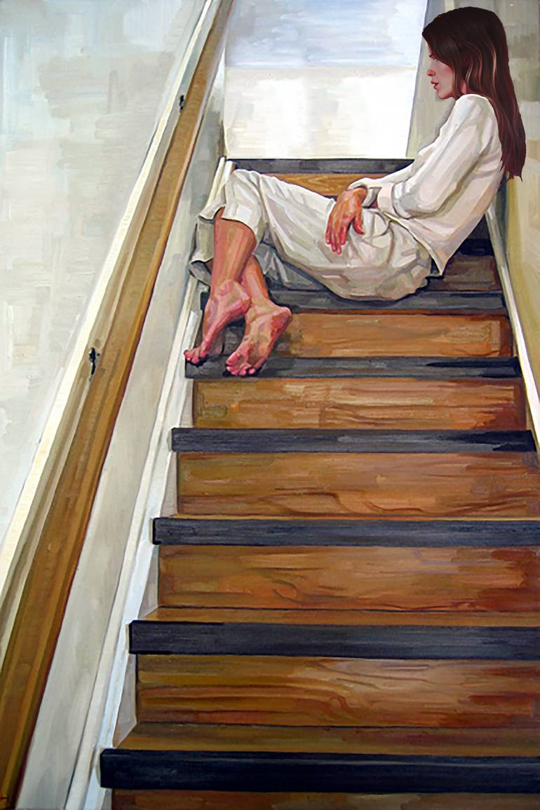 Last Step, Now What? Painting by Jennifer Wein | Saatchi Art