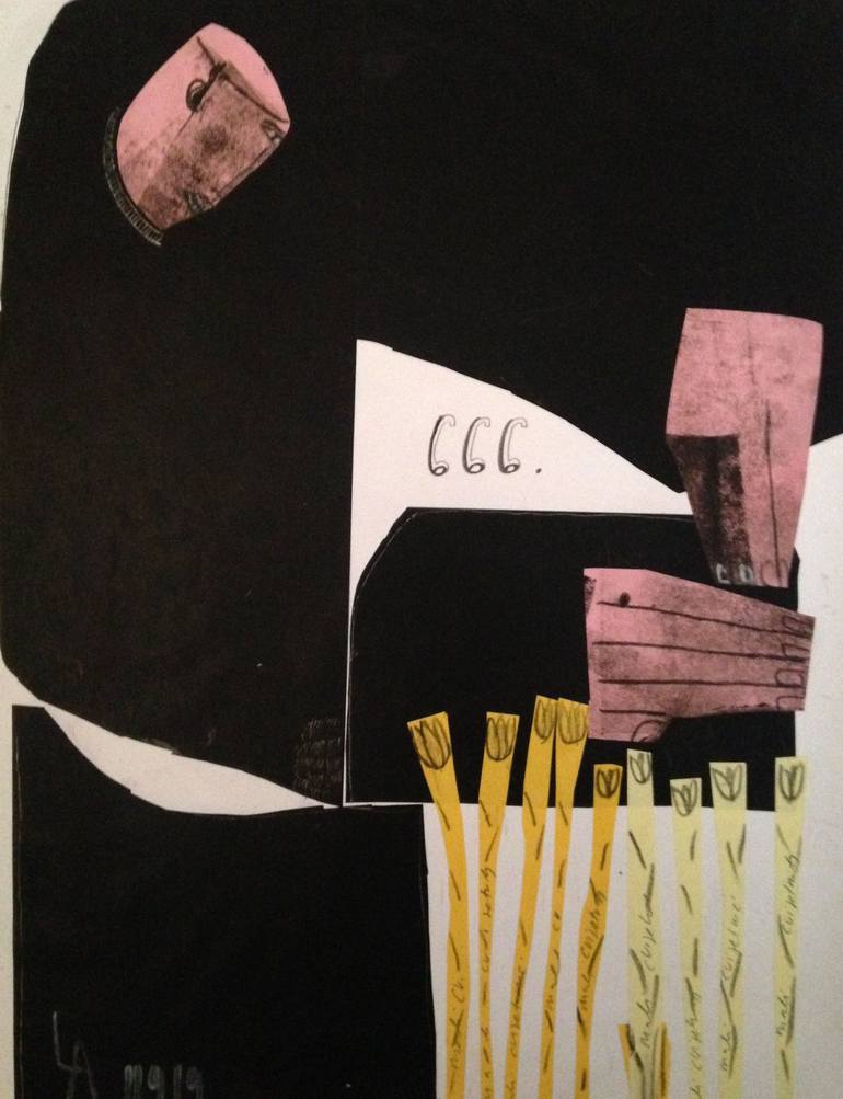 The 666th Collage on 9/11 Painting by Laslo Antal | Saatchi Art