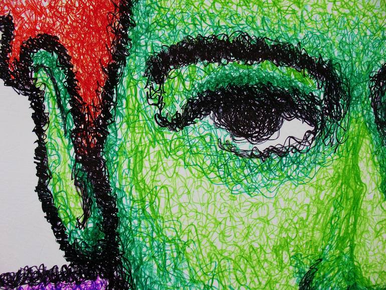 Detail of: Cesar Drawing by Memo Lestas | Saatchi Art