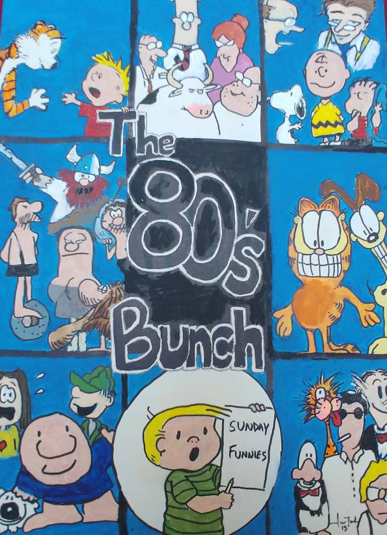 The 80s' bunch Painting by jason tomlin | Saatchi Art