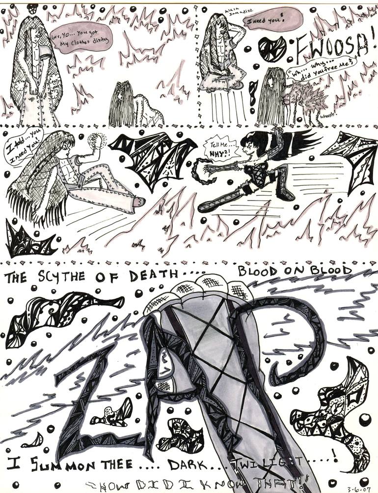 BlackLust vol 2 pg 3 Drawing by Thomasina Beasley | Saatchi Art