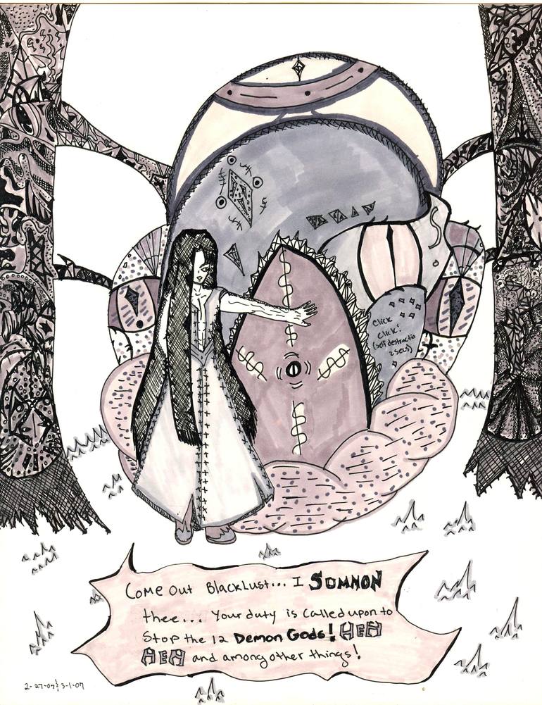 BlackLust vol 2 pg 1 Drawing by Thomasina Beasley | Saatchi Art