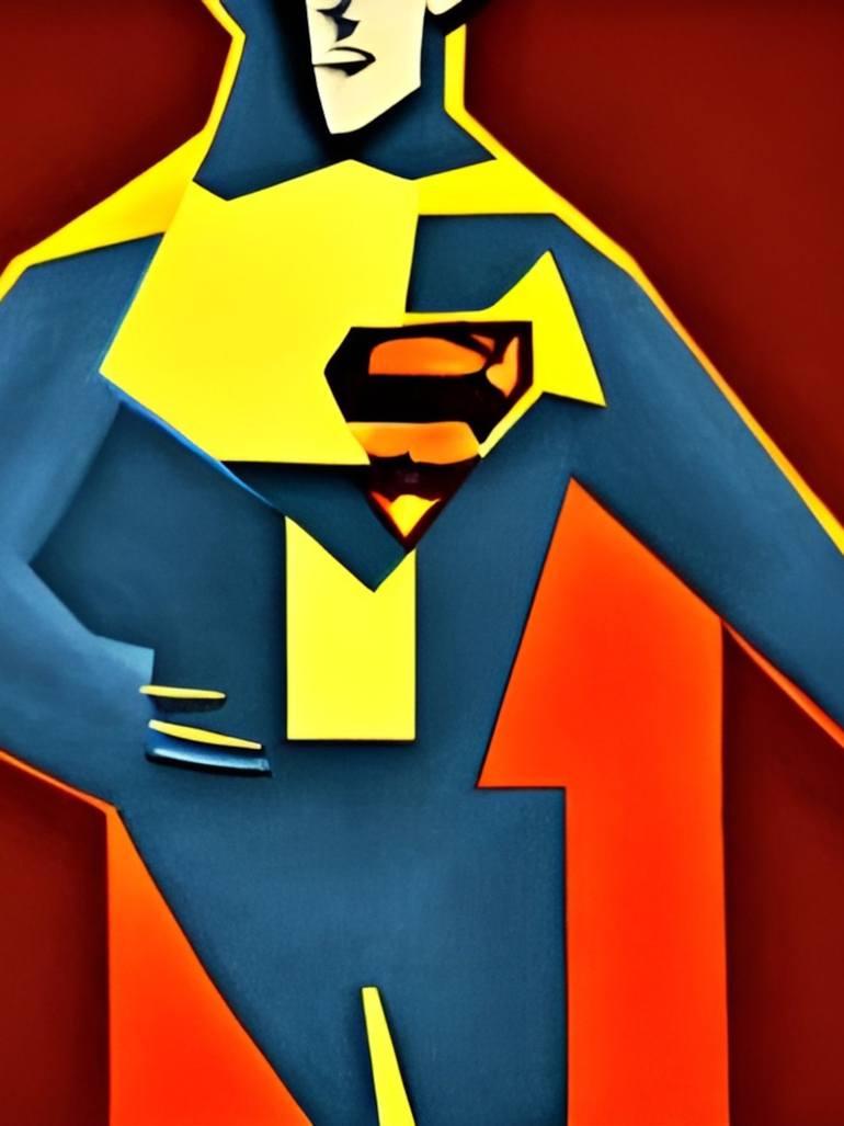 Digital Cubism Super Hero series SUPERMAN 002 Digital by Timotius ...