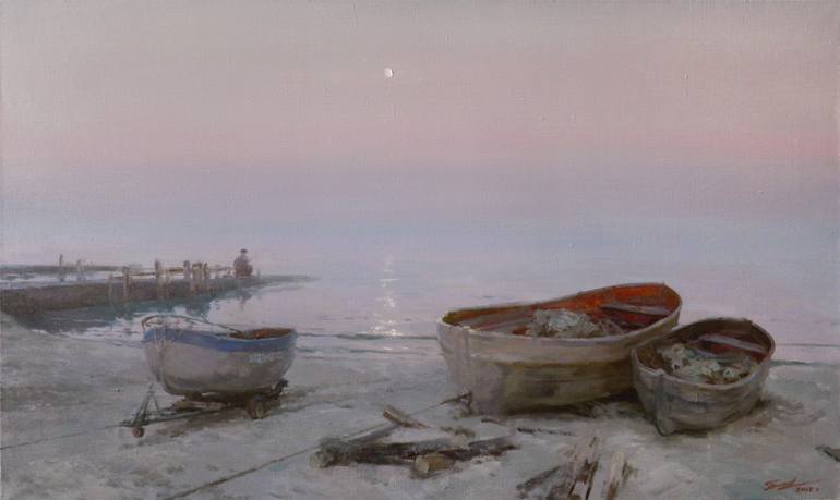 boats Painting by Sergey Polyakov | Saatchi Art