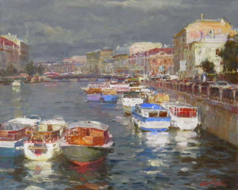 Fontanka Painting by Sergey Polyakov | Saatchi Art