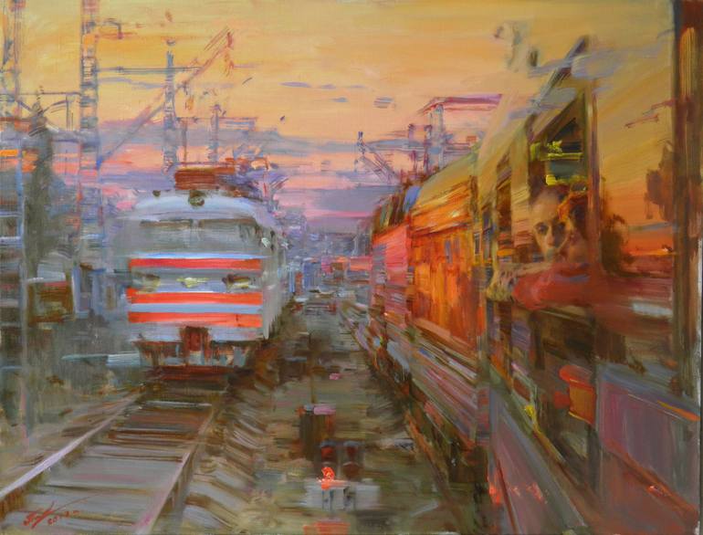 Road for Two Painting by Sergey Polyakov | Saatchi Art