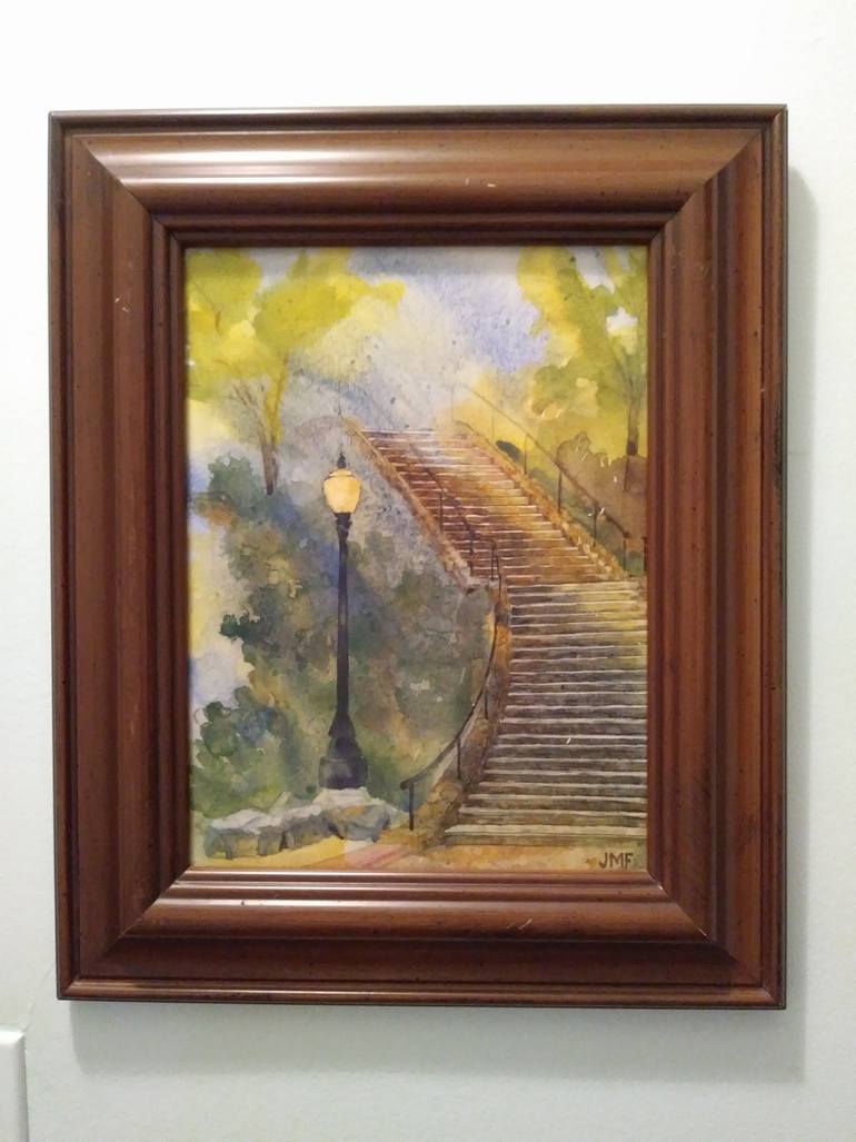Grotto Stairs Painting by John Meng-Frecker | Saatchi Art