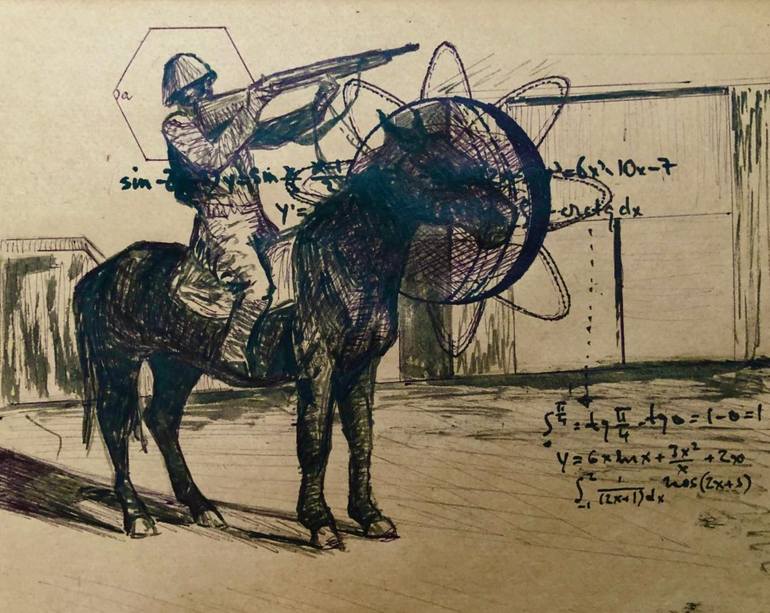 DEATHROW IX Drawing by Adrian Penu | Saatchi Art