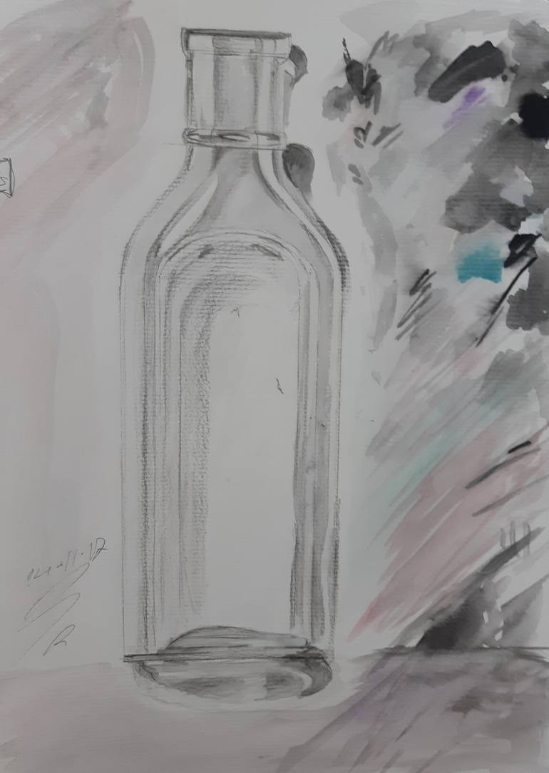 Hyper realism challenge: Jar Drawing by Sergi Ruiz Revuelta | Saatchi Art