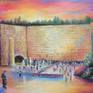 Lights at the Western Wall Painting by Gitty Fuchs | Saatchi Art