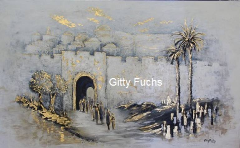 Jerusalem_ Land of Milk & Honey Painting by Gitty Fuchs | Saatchi Art