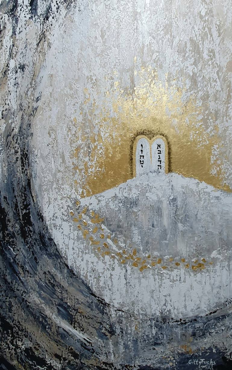 Receiving The Torah Painting by Gitty Fuchs | Saatchi Art